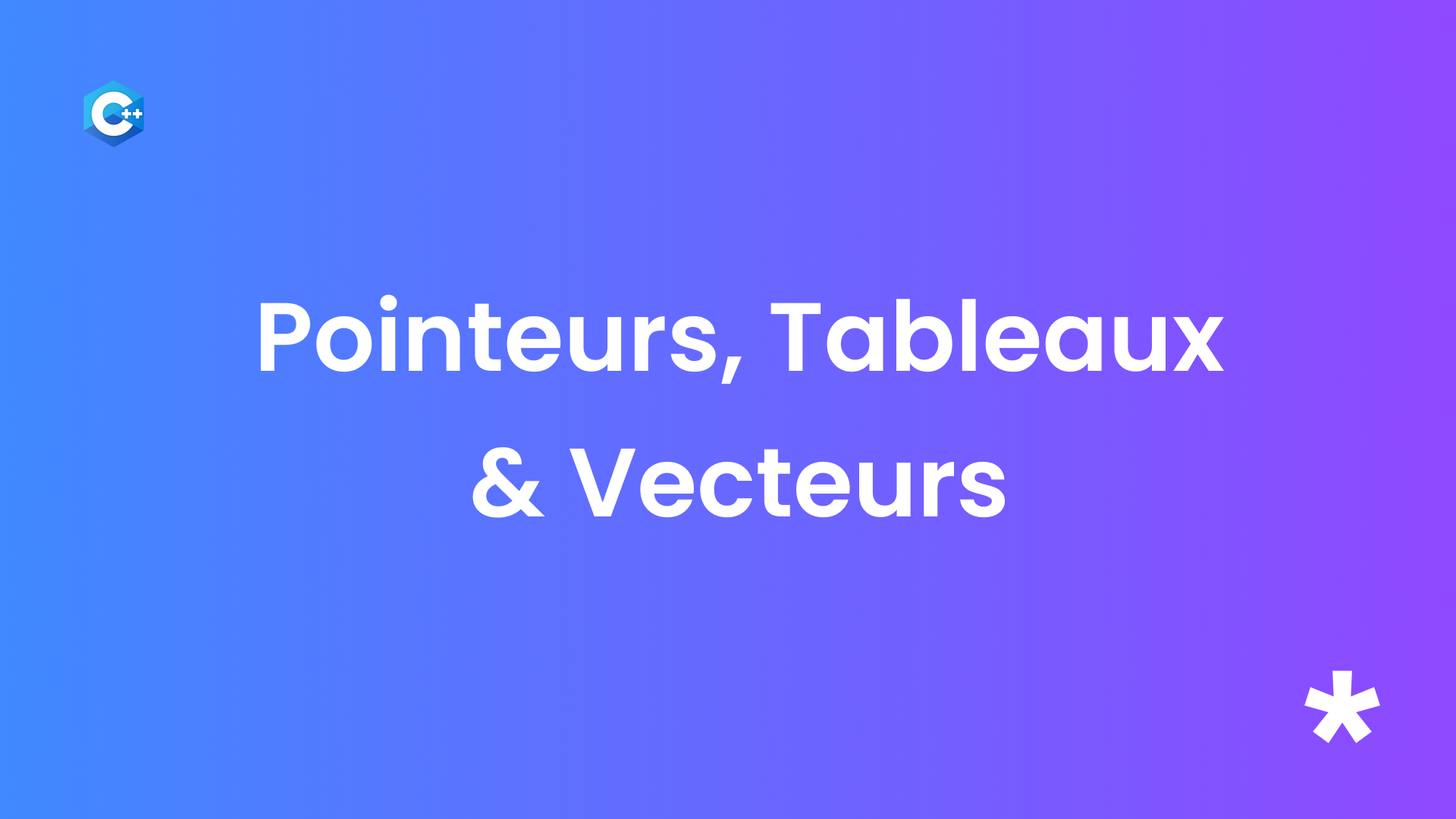 Les Pointeurs, Tableaux et Vecteurs en C++ | PointerLab
